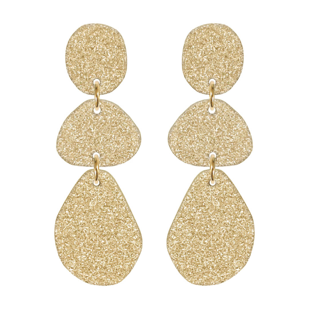 Triple Drop Glitter Earrings BAM Store Space