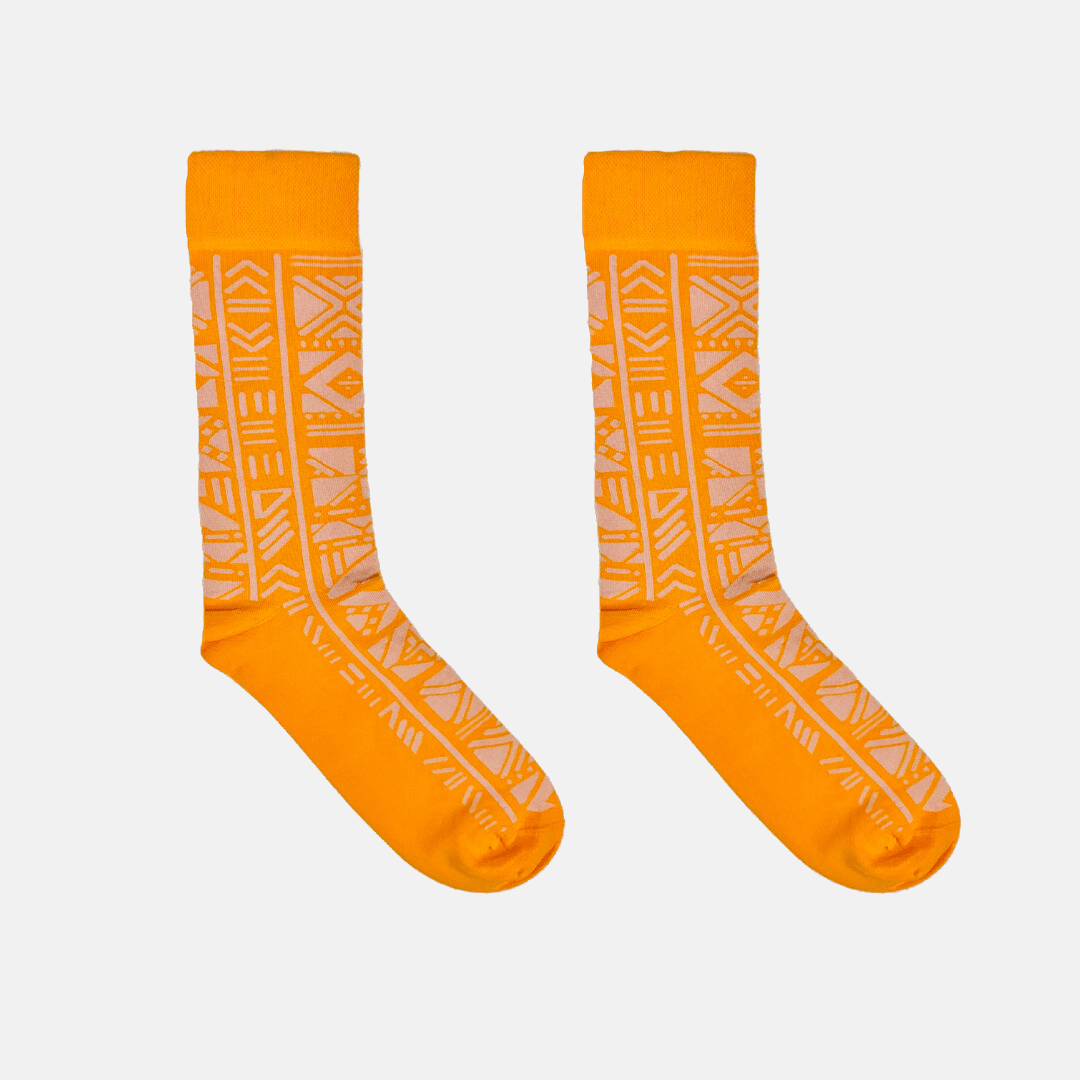 Afropop Socks Bogolan Orange (M/L) – BAM Store + Space