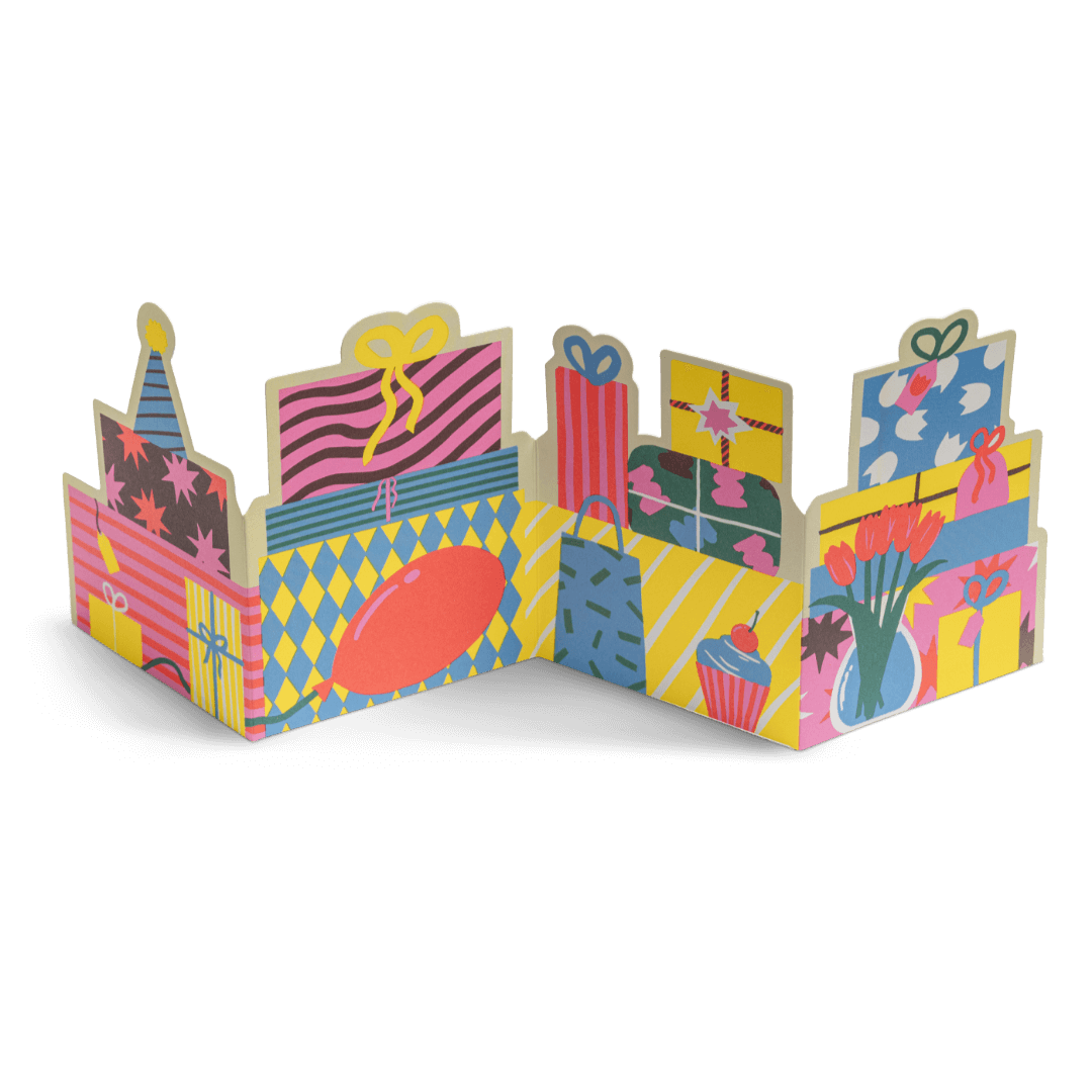 Presents Concertina Greetings Card – BAM Store + Space