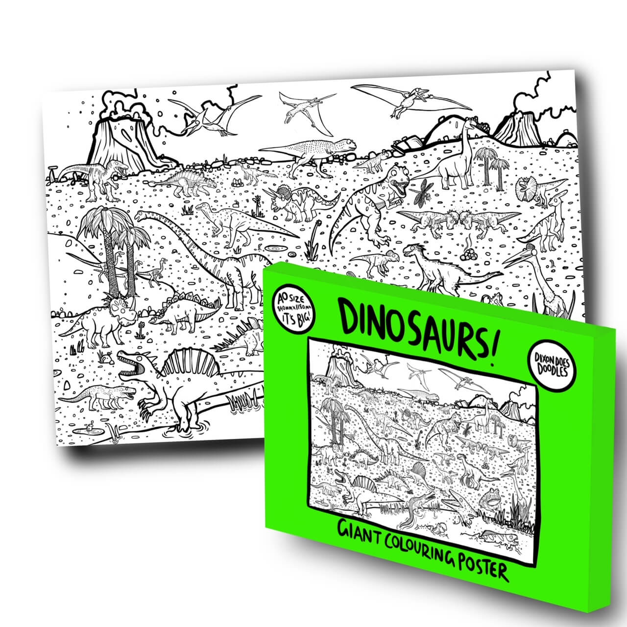 Dinosaur Giant Colouring Poster – BAM Store + Space